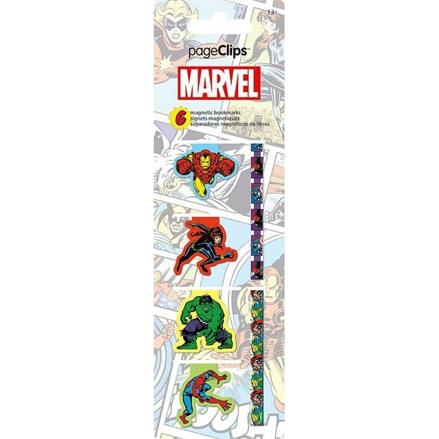 Marvel Classic Characters Magnetic Page Clips - Walmart Business Supplies