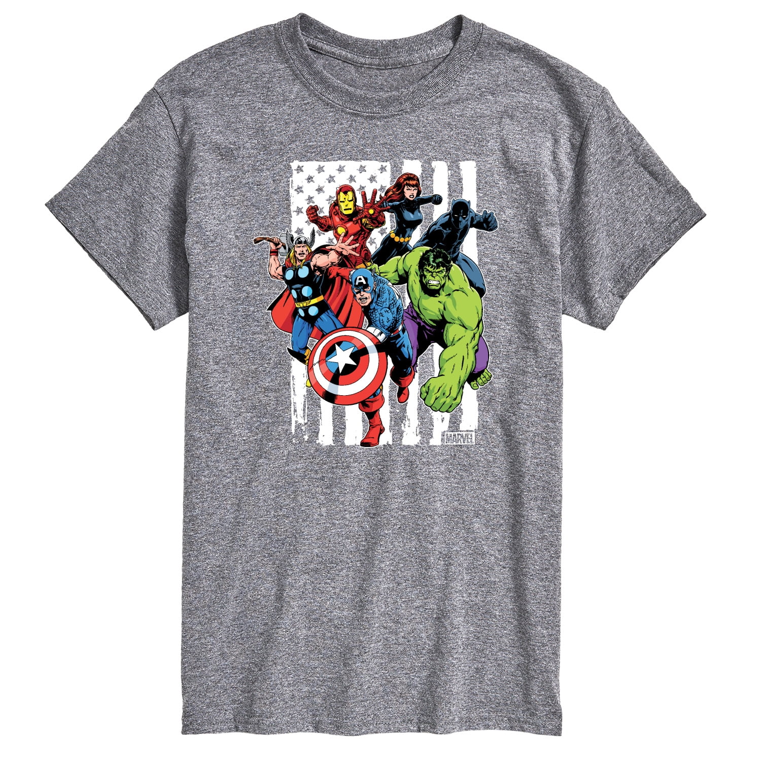 Avengers - American Flag - Men's Short Sleeve Graphic T-Shirt - Walmart.com