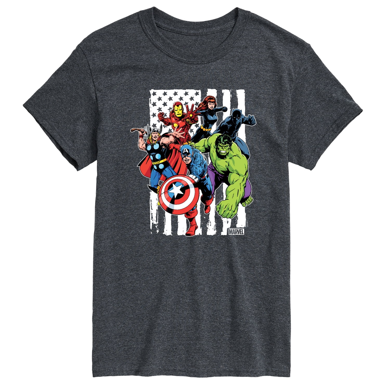 Avengers - American Flag - Men's Short Sleeve Graphic T-Shirt - Walmart.com