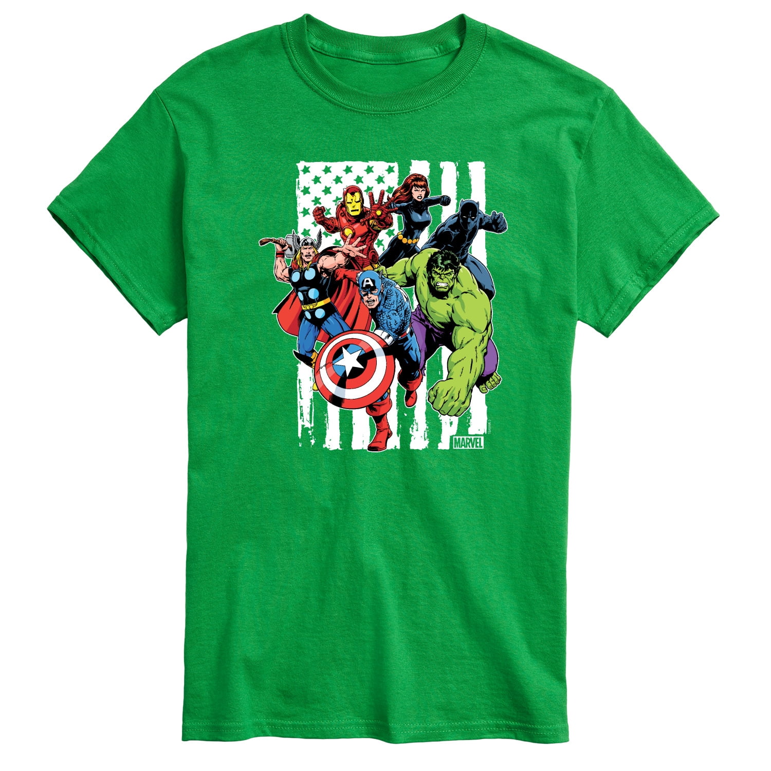 Avengers - American Flag - Men's Short Sleeve Graphic T-Shirt - Walmart.com