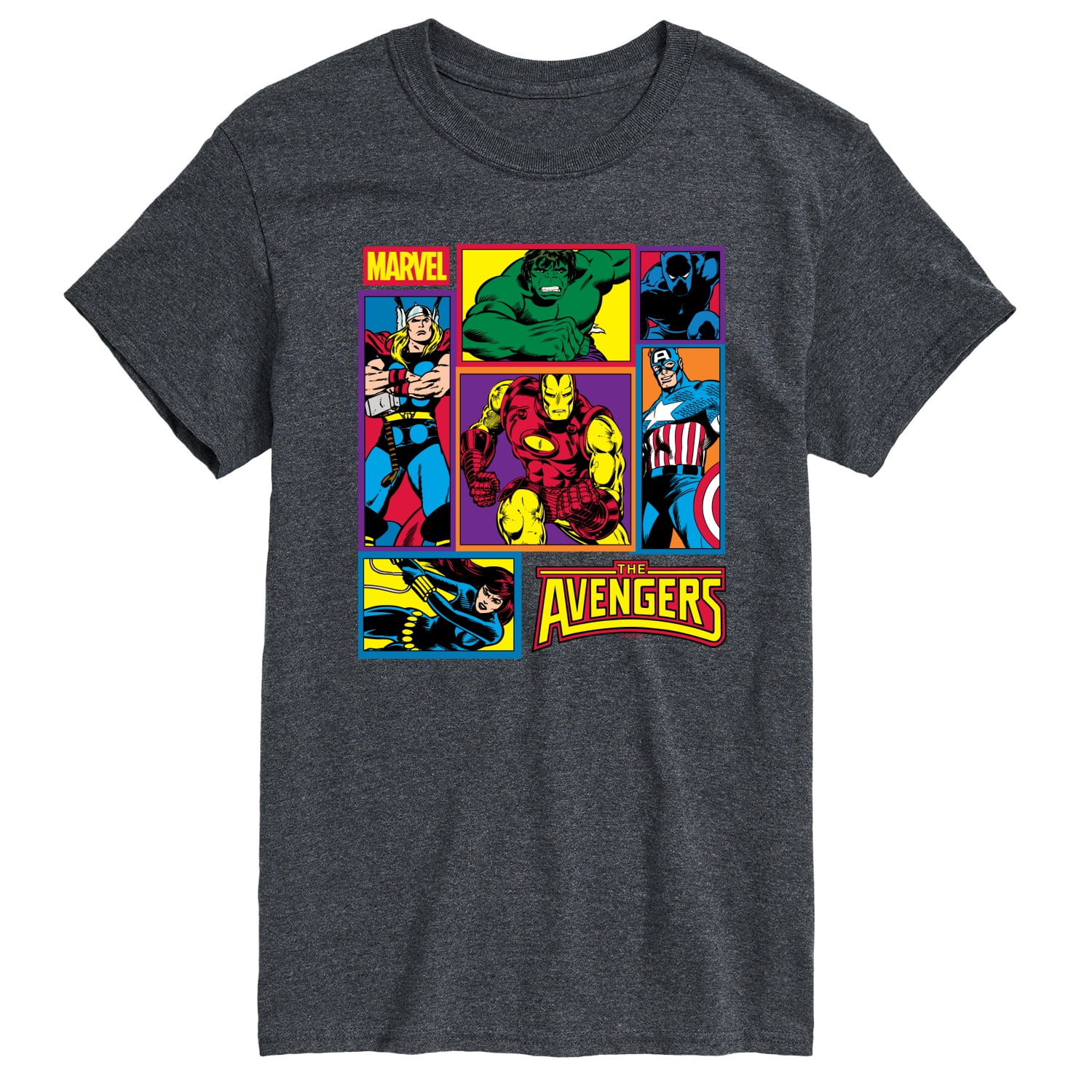 Avengers - Avengers Grid - Men's Short Sleeve Graphic T-Shirt - Walmart.com