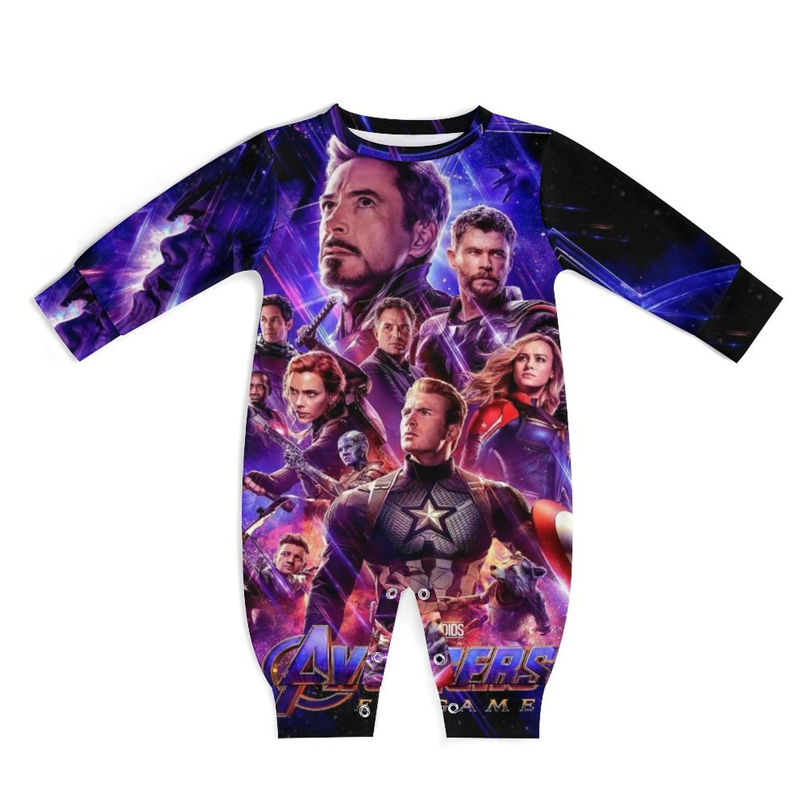 Avengers Baby Romper Jumpsuits, Long Sleeve Footless One-Piece Outfits ...