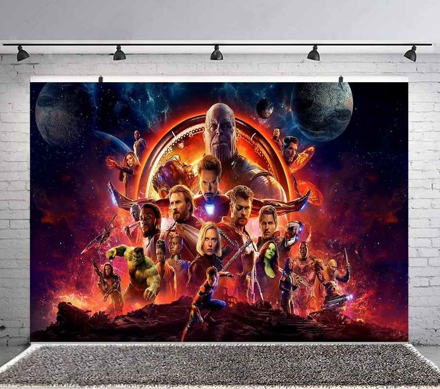 Avengers Backdrop Banner Party Supplies Poster Movie Theme Background ...