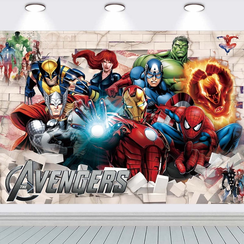 Avengers Background Taspestry Post Banner Backdrop Party Supplies Wall ...