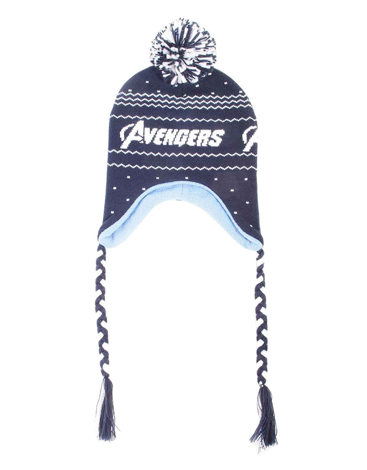 Avengers Beanie Laplander Hat Logo Christmas new Official Marvel Blue ...