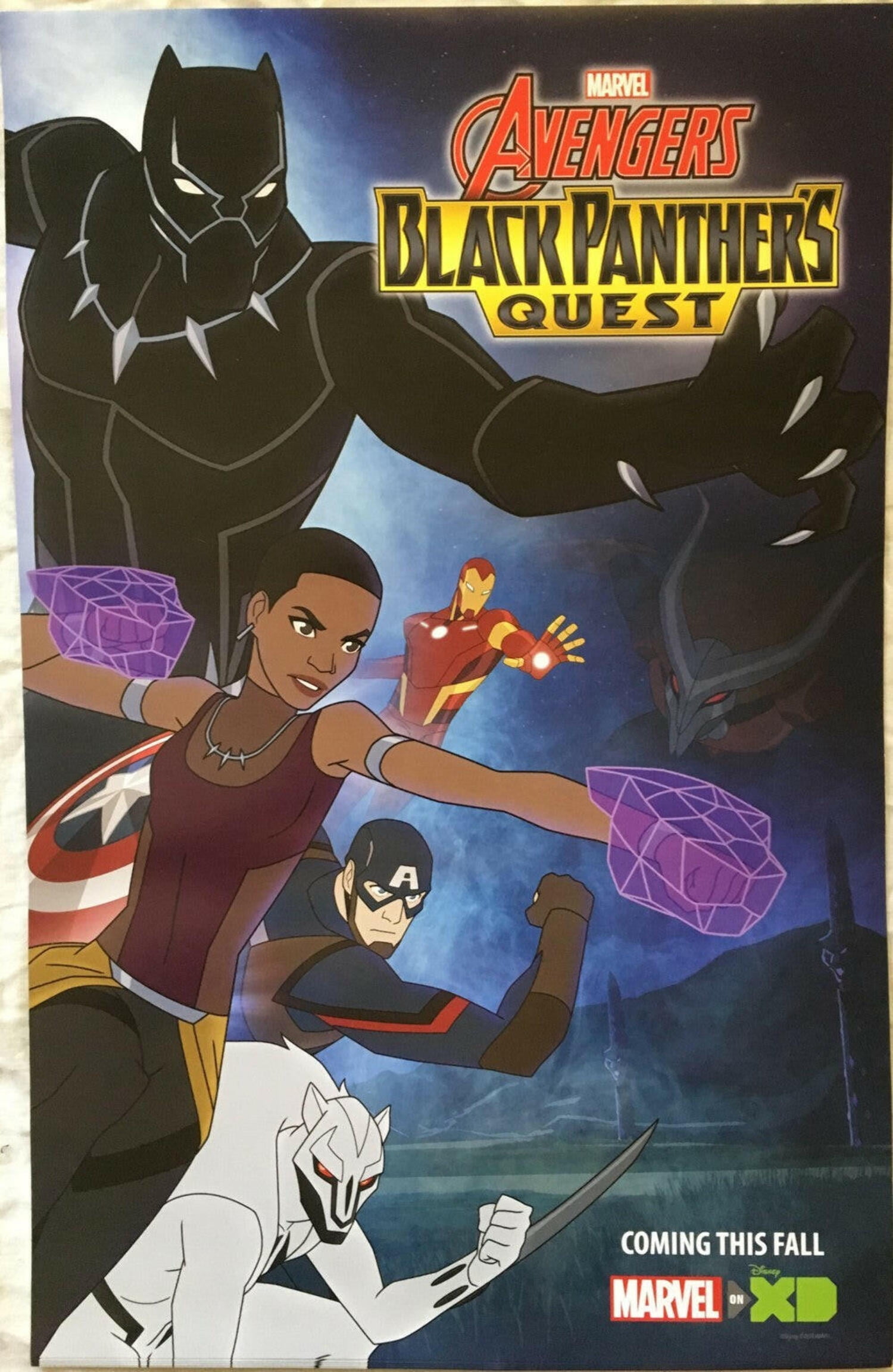 Avengers Black Panther's Quest 2018 Comic-Con 13x20 Marvel promo poster ...