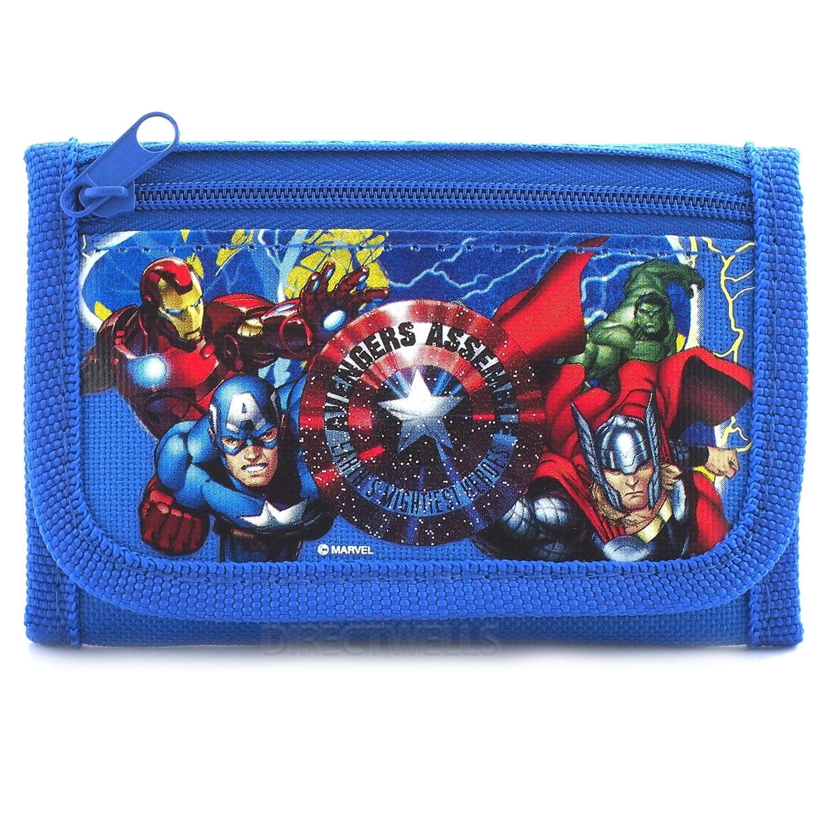 Marvel Avengers Blue Trifold Wallet, Canvas, 4.5x3.0 Inches, Super ...