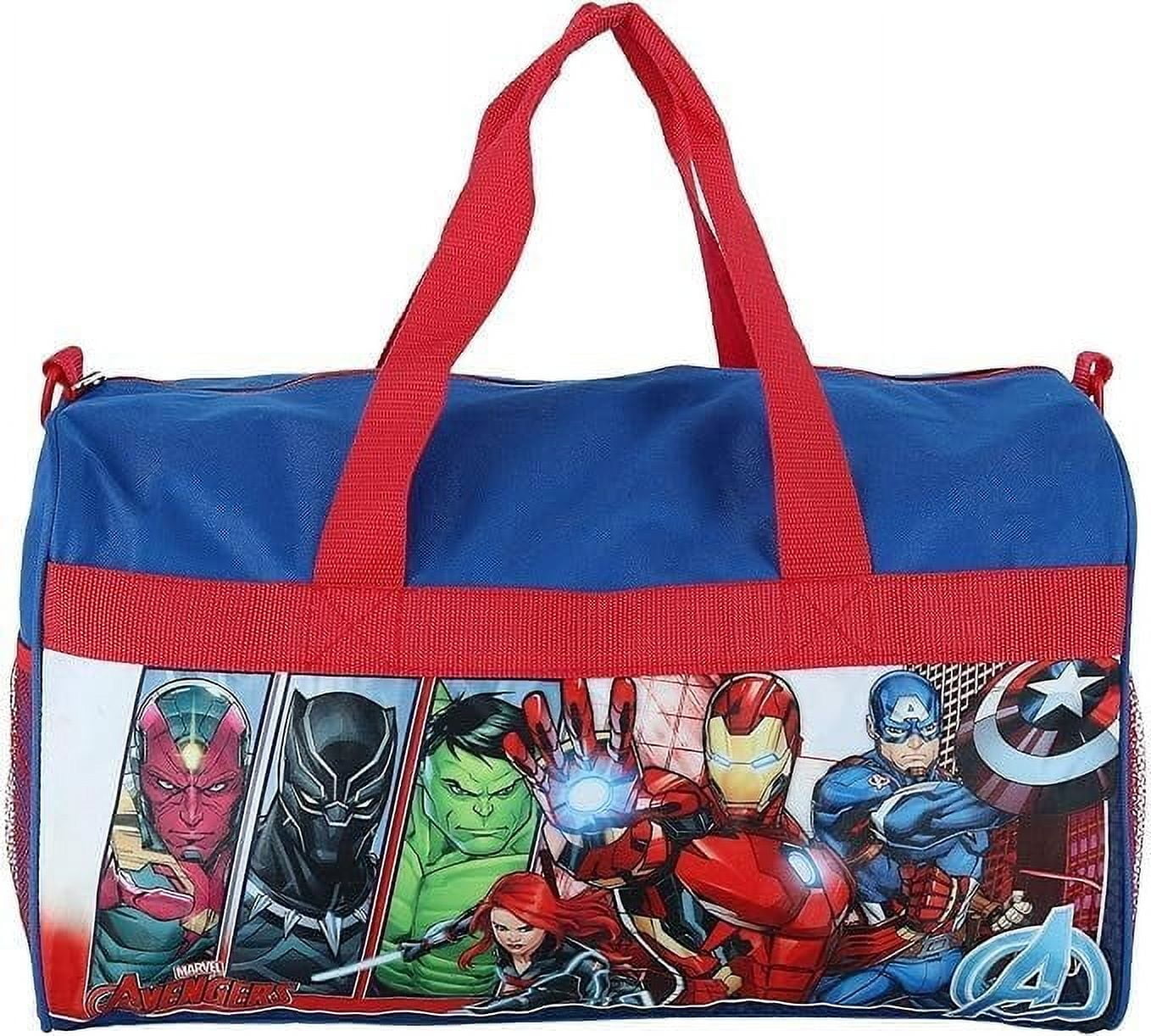 Avengers Boys 18" Duffel Bag Carry-On Black Panther Hulk Ironman ...