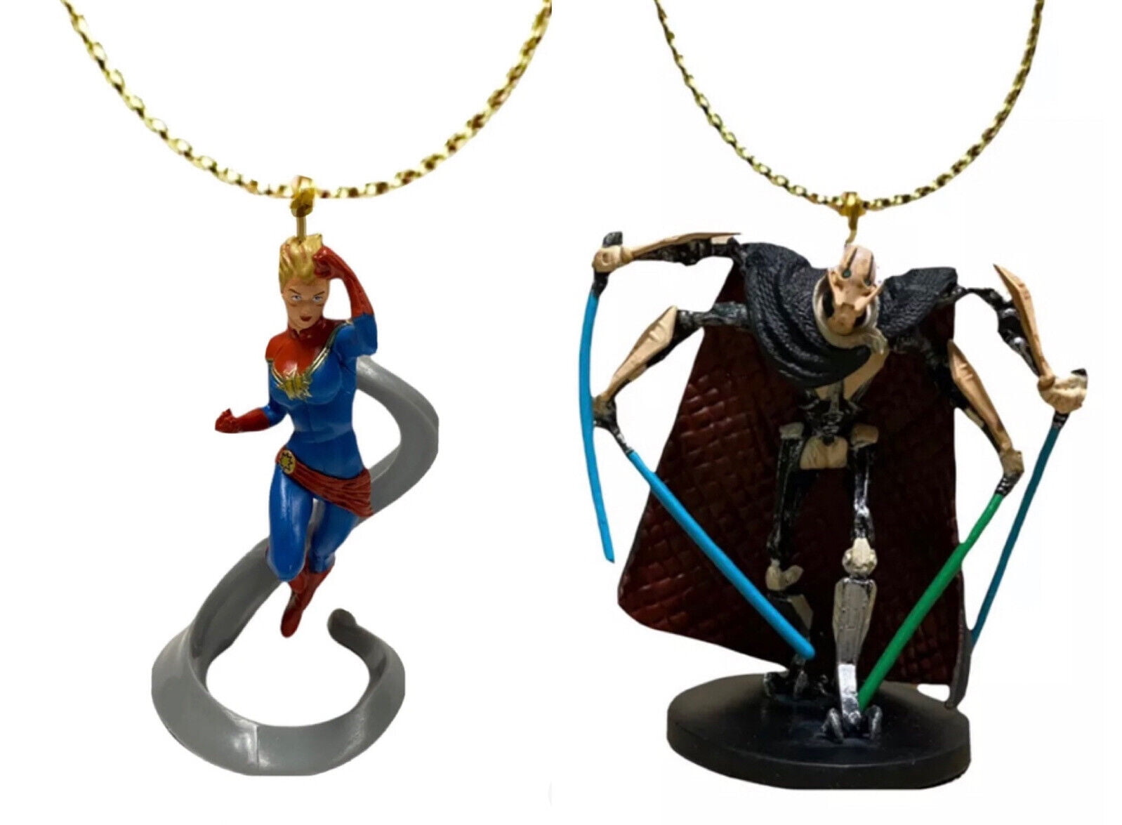 Avengers Captain Capt Marvel & General Grievous Ornament Figure ...