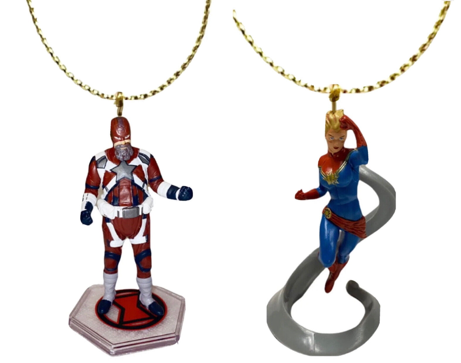 Avengers Captain Capt Marvel & Red Guardian Ornament Pvc Figure ...