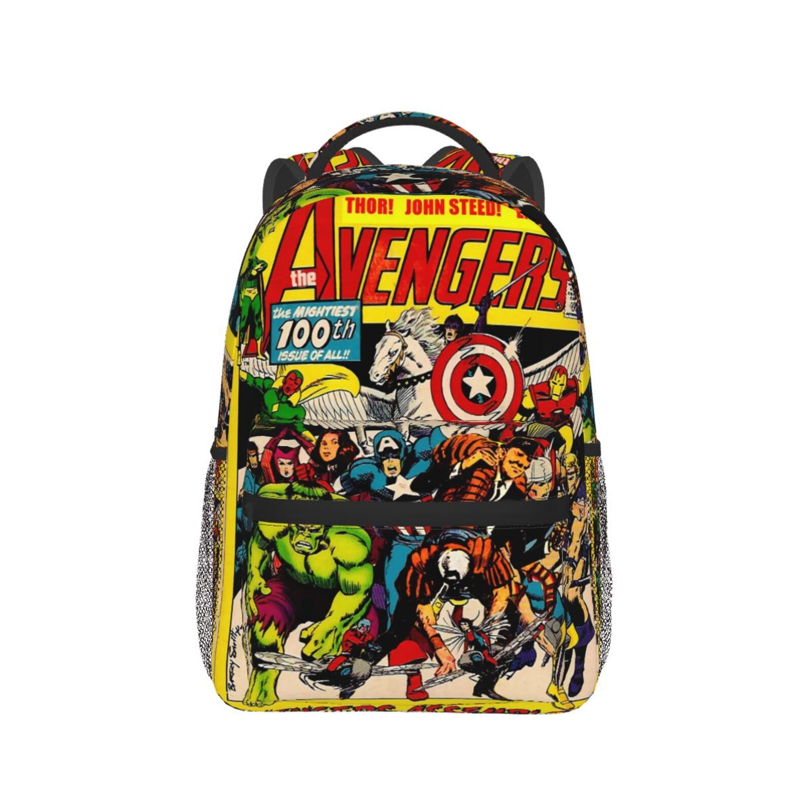 Avengers Comic Captain America Spider-Man Backpack 15.7 Inch,Travel ...