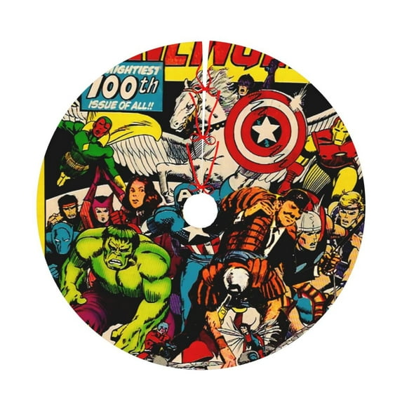 Avengers Comic Captain America Spider-Man Christmas Tree Skirt 36 Inch ...