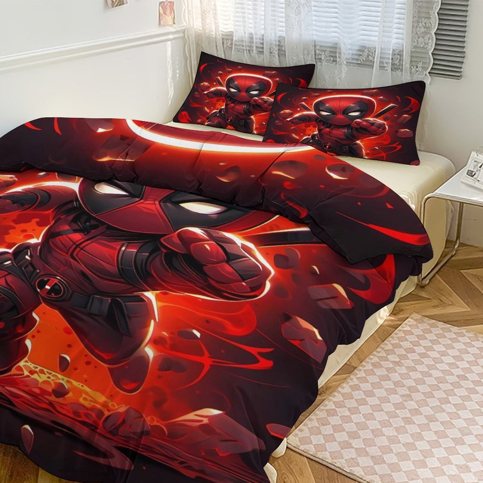 Avengers Deadpool Boys Comforter Set Twin Size,Bedding Set Kids Young ...