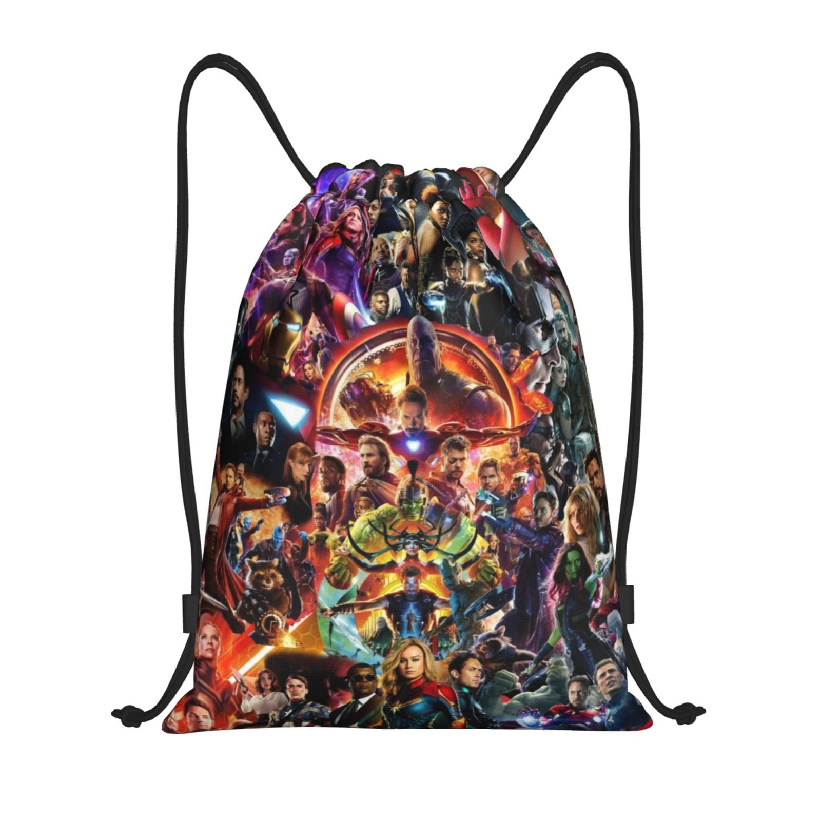 Avengers Drawstring Backpack Sports Gym Sackpack Water Resistant String ...