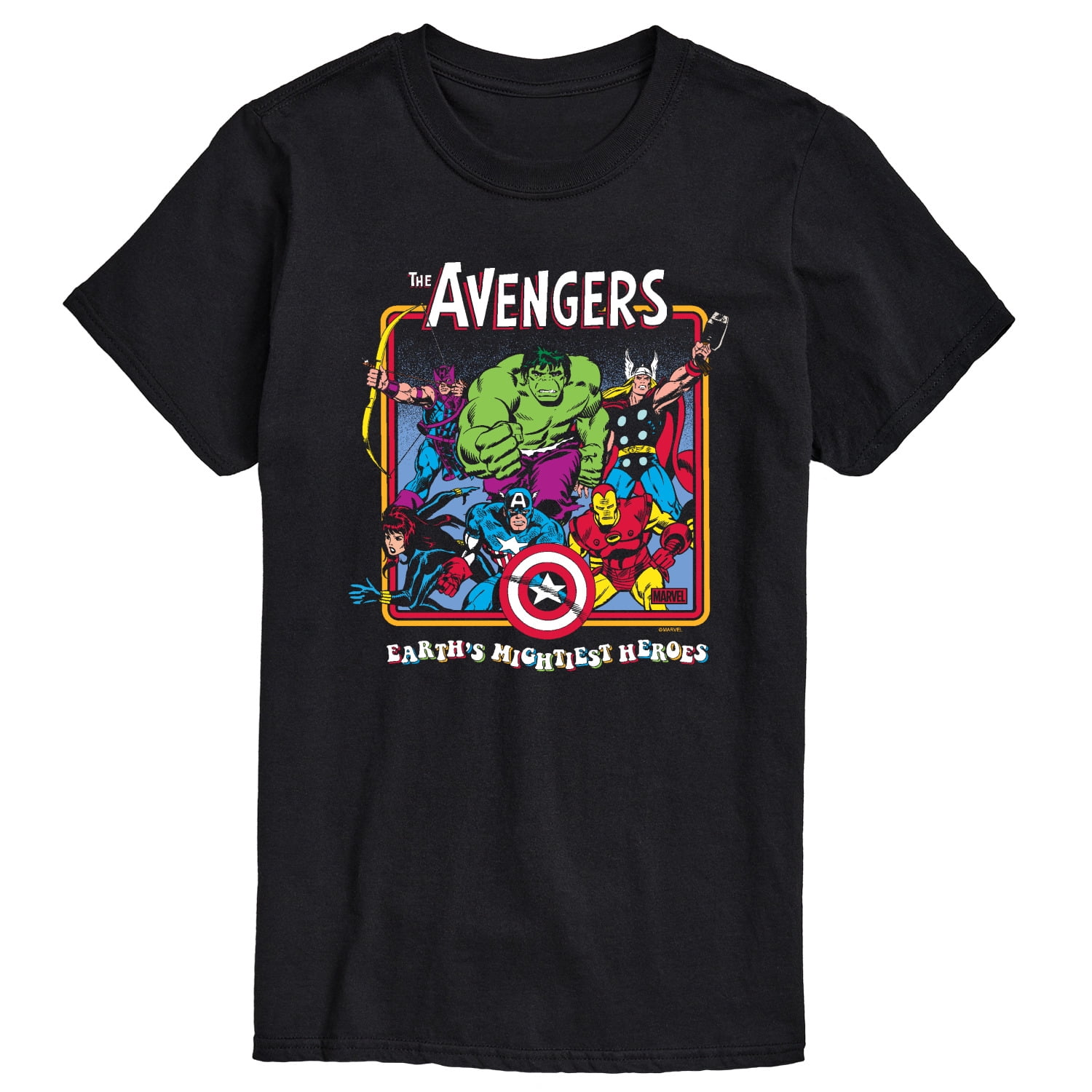 Avengers - Earth's Mightiest Heroes - Men's Short Sleeve Graphic T ...