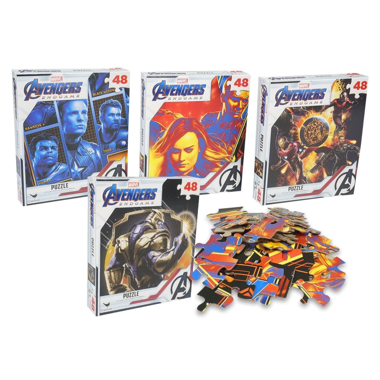 Avengers Endgame Puzzle - 4 Pack Puzzle Combo - 48 Pieces Each ...