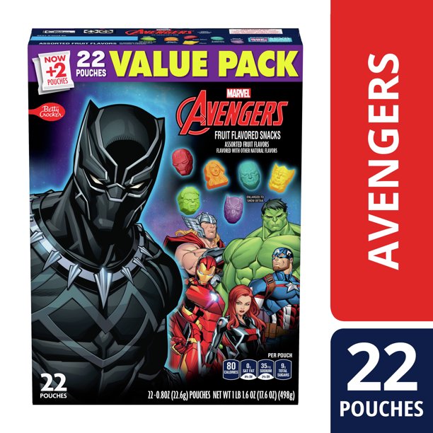 Avengers Fruit Flavored Snacks, Treat Pouches, Value Pack, 22 ct ...
