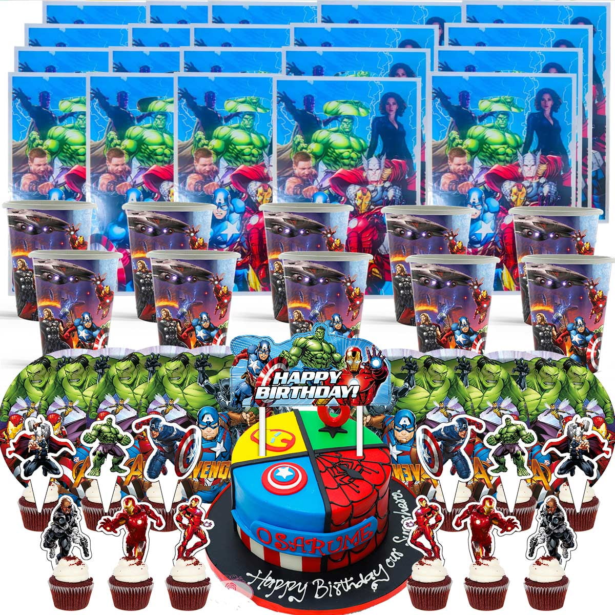Avengers Gift Bags Goodie Bag Plates Cup Candy Treat Birthday Party ...