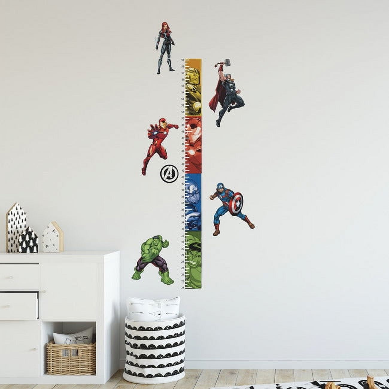 Avengers Growth Chart Peel And Stick Wall Decals - Walmart.com