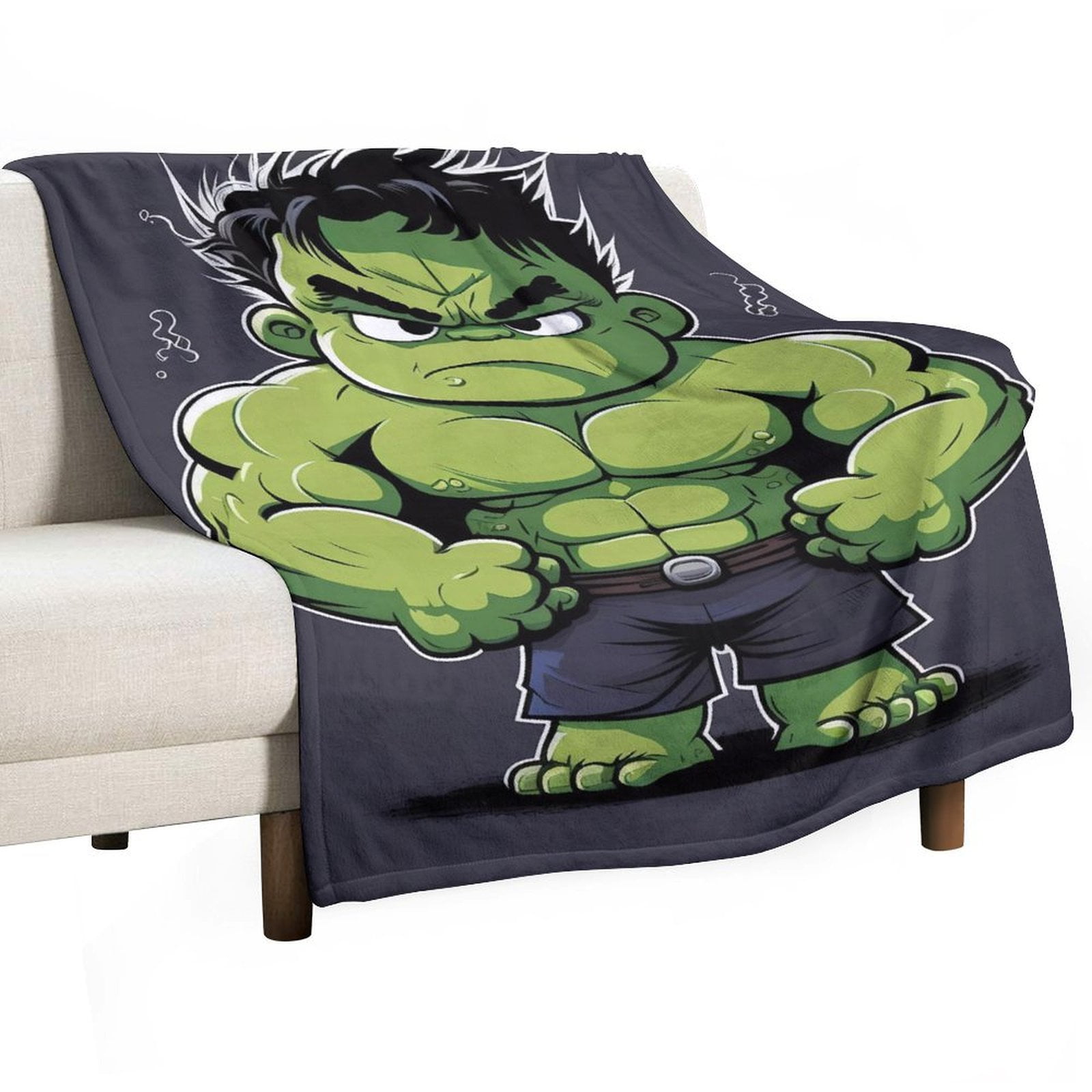 Avengers Hulk Throw Blanket, 50” X70” Cozy Bedroom Decor (Blue Stitch ...