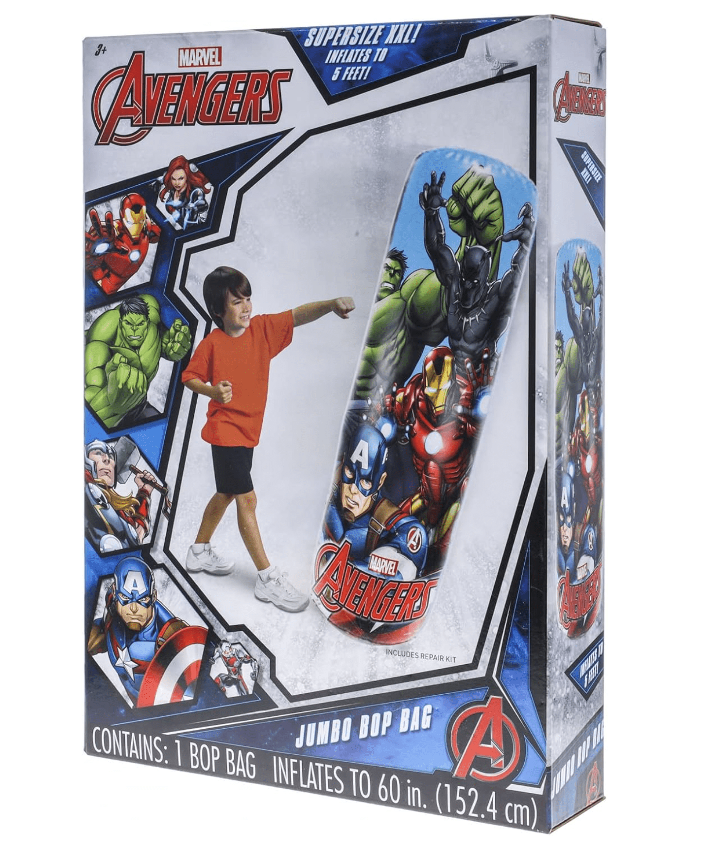 Avengers Jumbo Bop Bag Kids Super Size Punching Bag 5ft Tall - Walmart.com