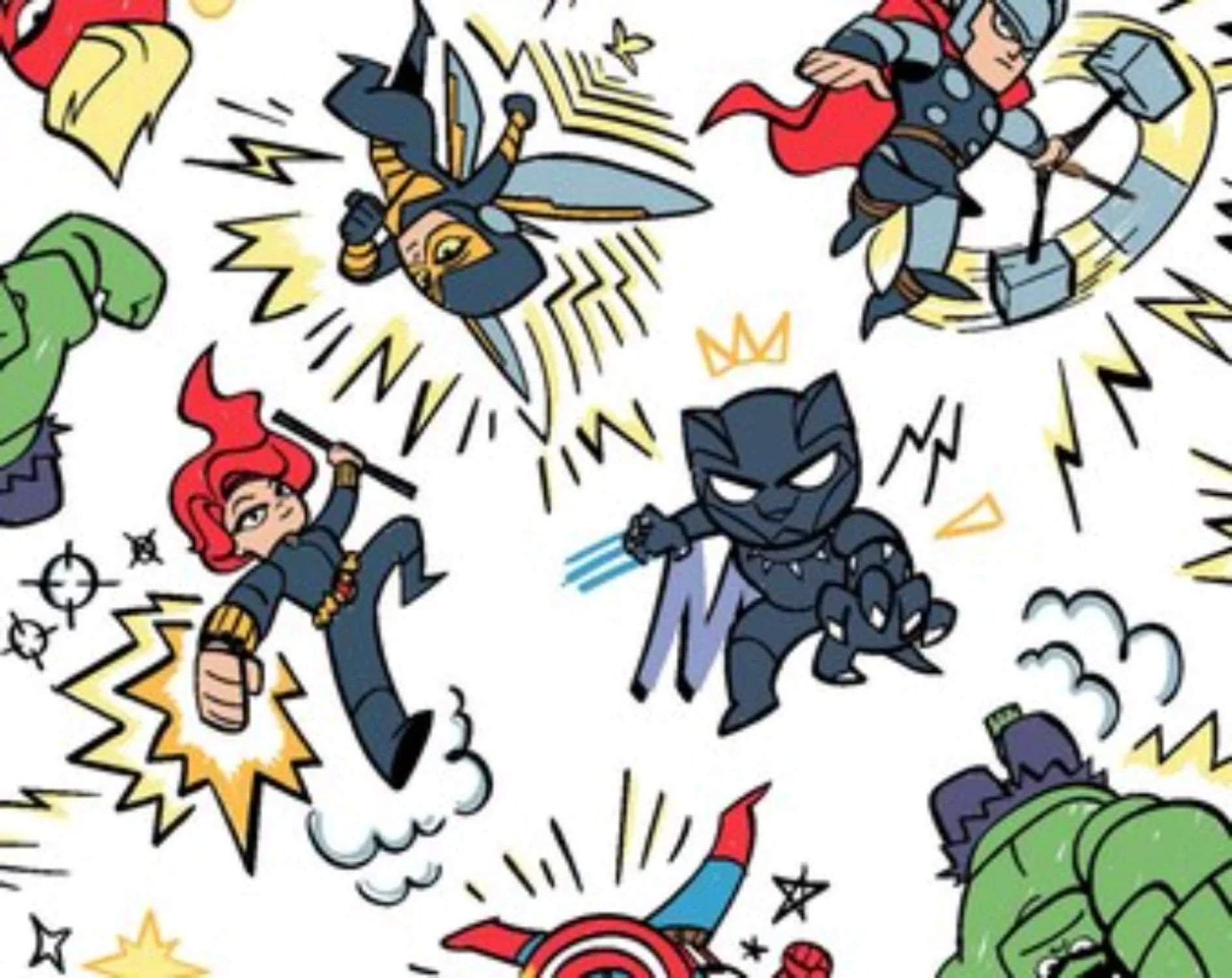 Avengers Kapow Cotton Fabric - Walmart.com