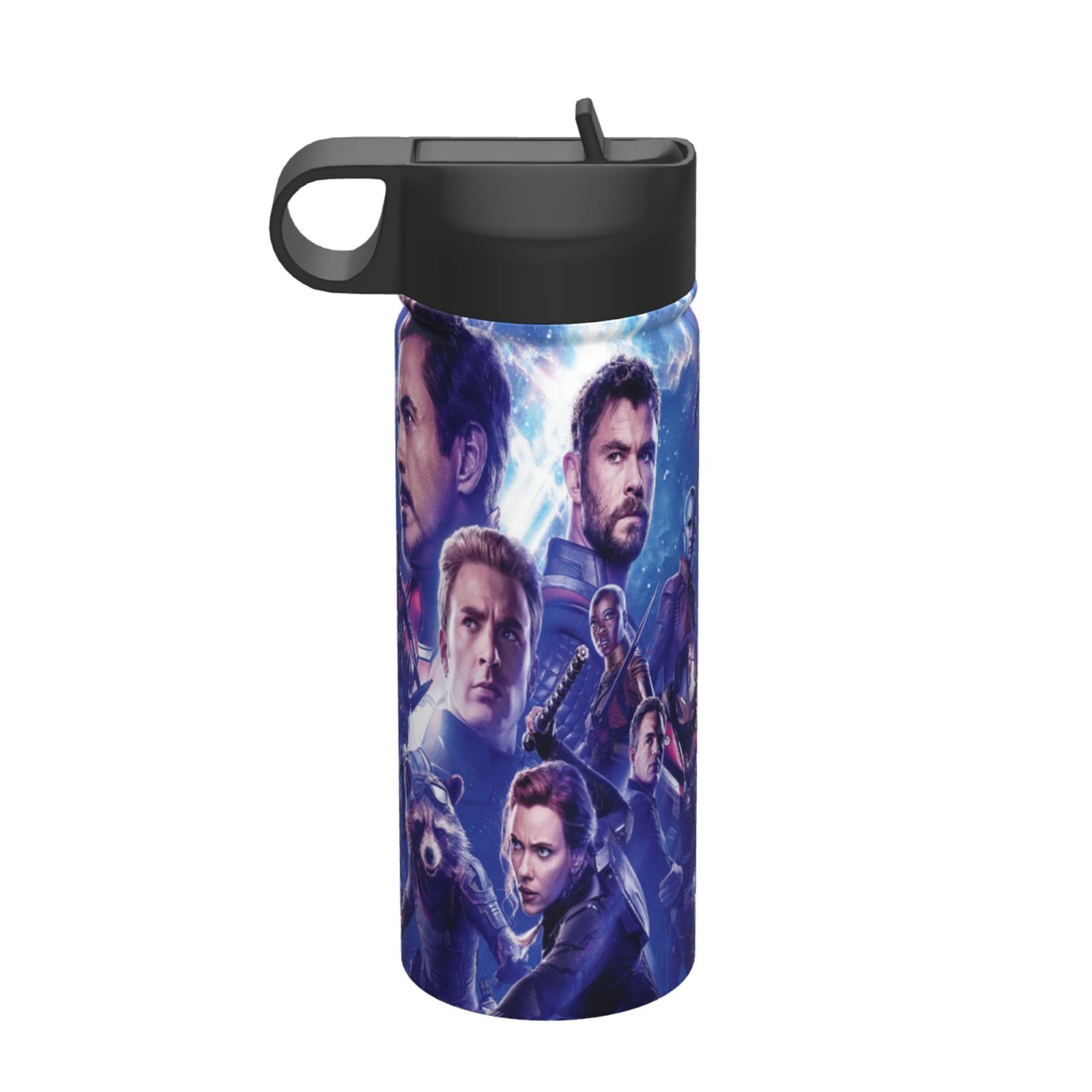 Avengers Kids Insulated Water Bottle With Straw - 18 Oz Stainless Steel ...