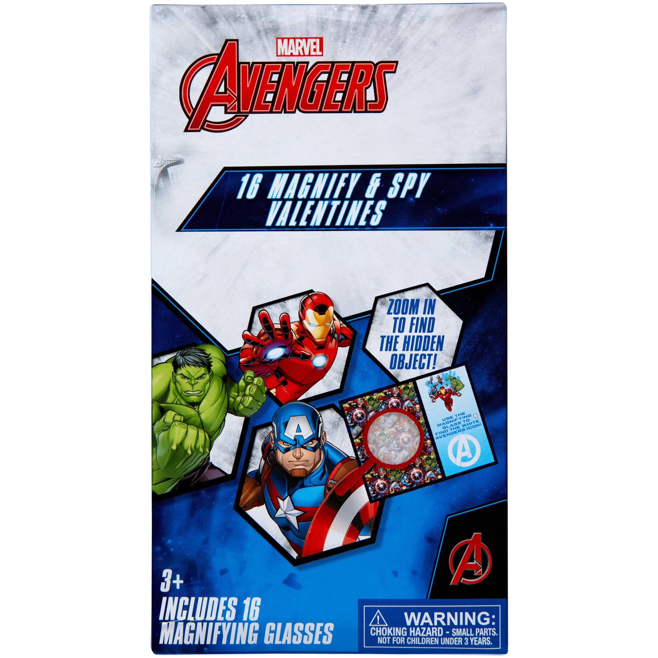 Avengers Magnify and Spy Valentine Exchange Cards, Multi-Color, 16 ...