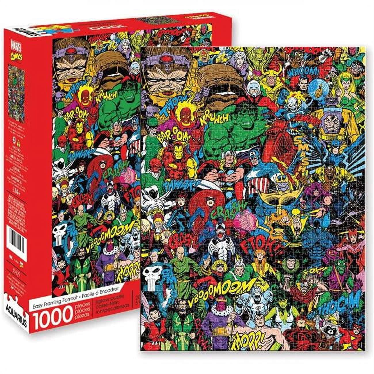 Avengers Marvel Retro Cast Character Lineup Jigsaw Puzzle - 1000 Piece ...