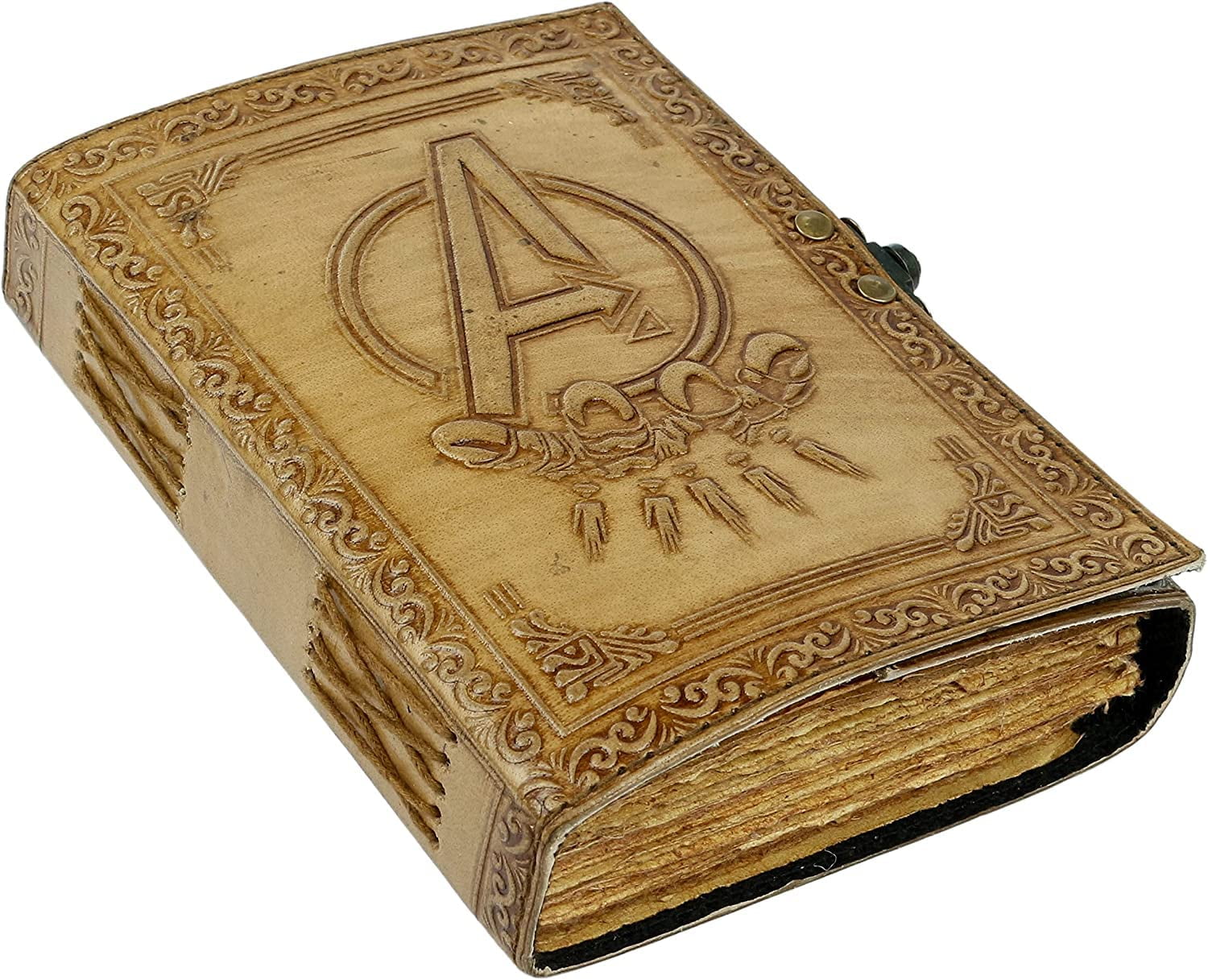 Avengers Marvels Logo Embossed Vintage Leather Sketchbook Journal ...