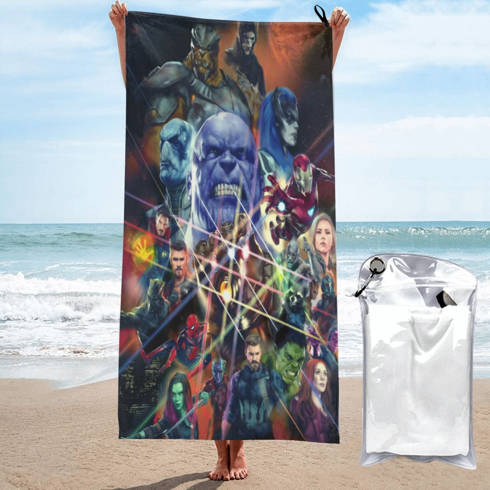 Avengers Microfiber Beach Towel – Absorbent Quick Dry Lightweight Sand ...