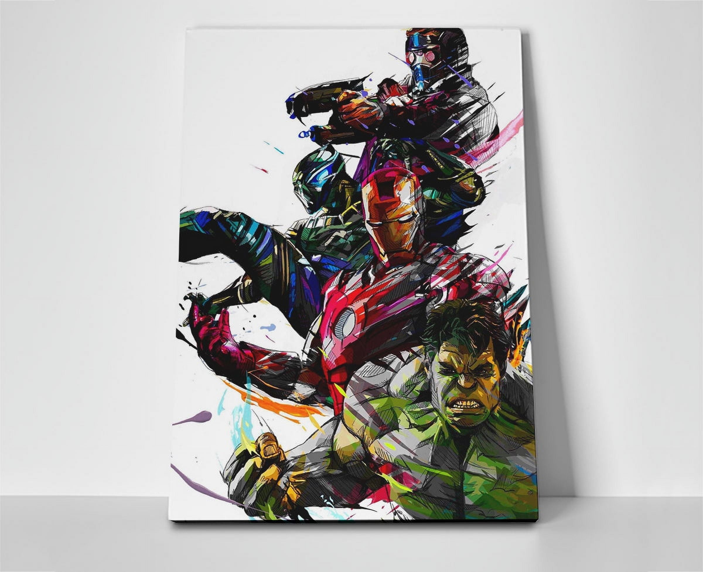 Avengers Movie Art Poster or Wrapped Canvas - Walmart.com