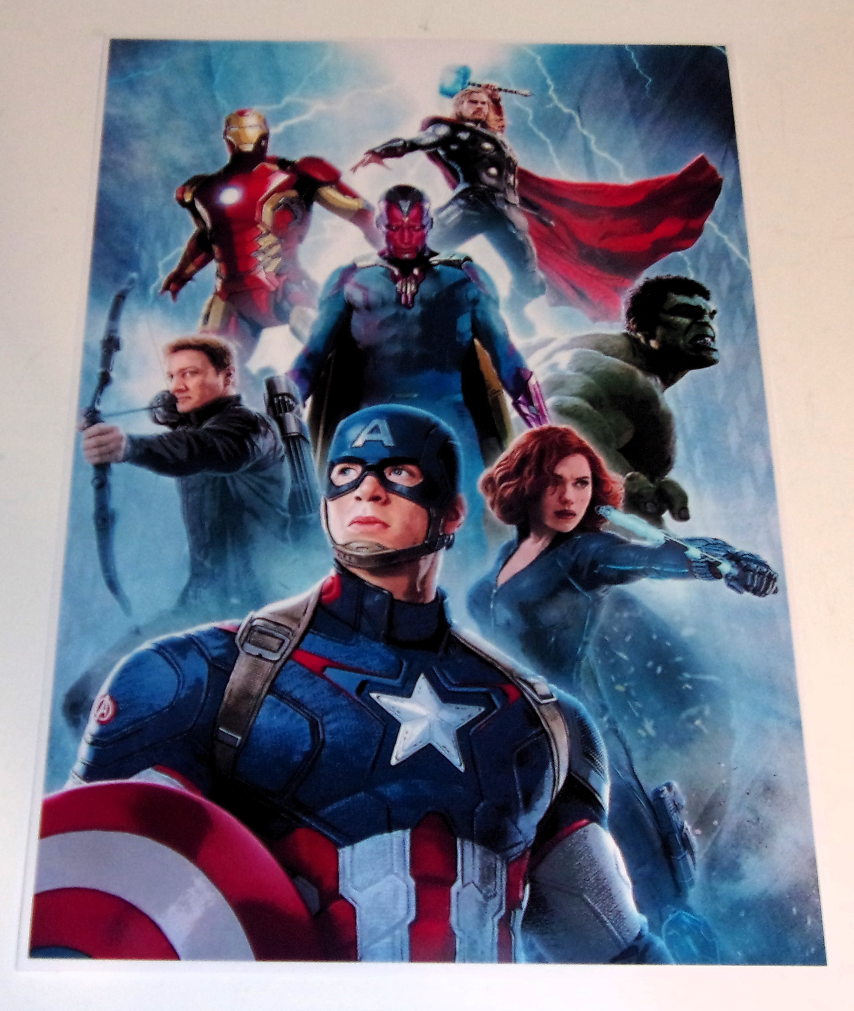 Avengers "Painting Style Poster" Iron Man, Hulk, Hawkeye, Thor, Captain ...