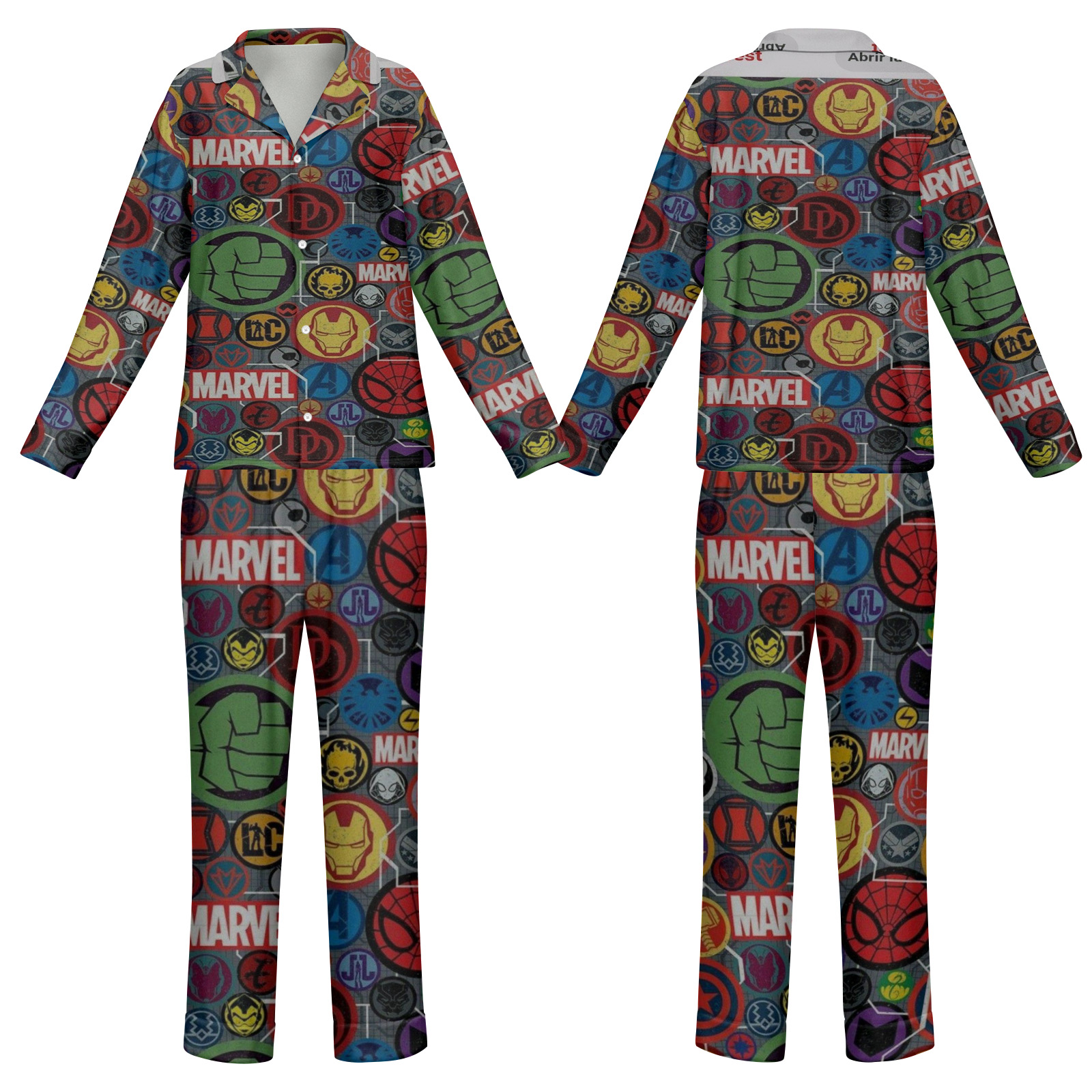 Avengers Pajama set for Women 2 Piece Long Women's Pyjamas sets ...