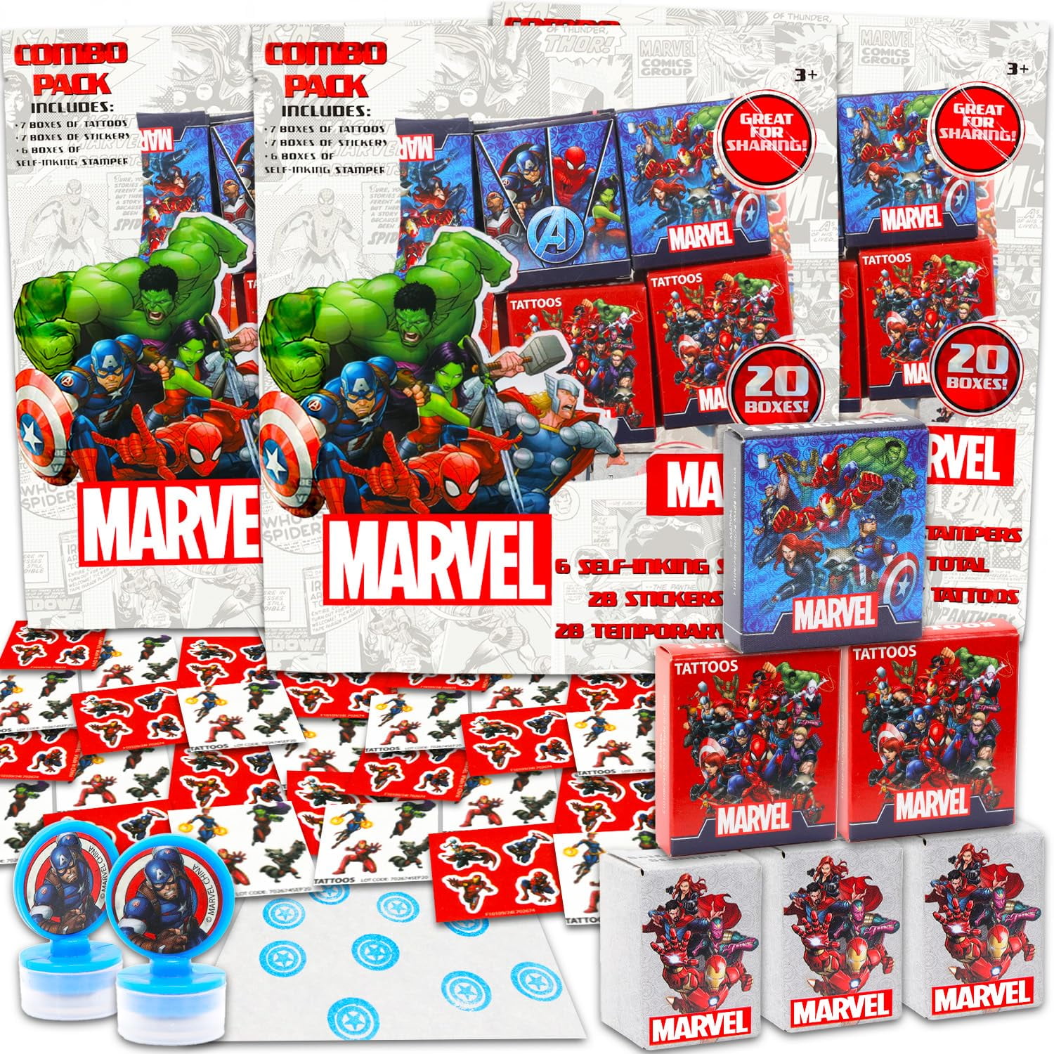 Avengers Party Favors Bulk Set ~ Bundle with 60 Pieces Avengers Favor ...