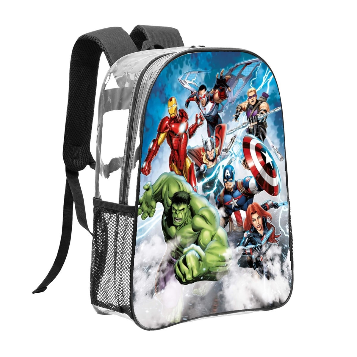 Avengers Pattern Transparent Backpack Lightweight And fashionable ...