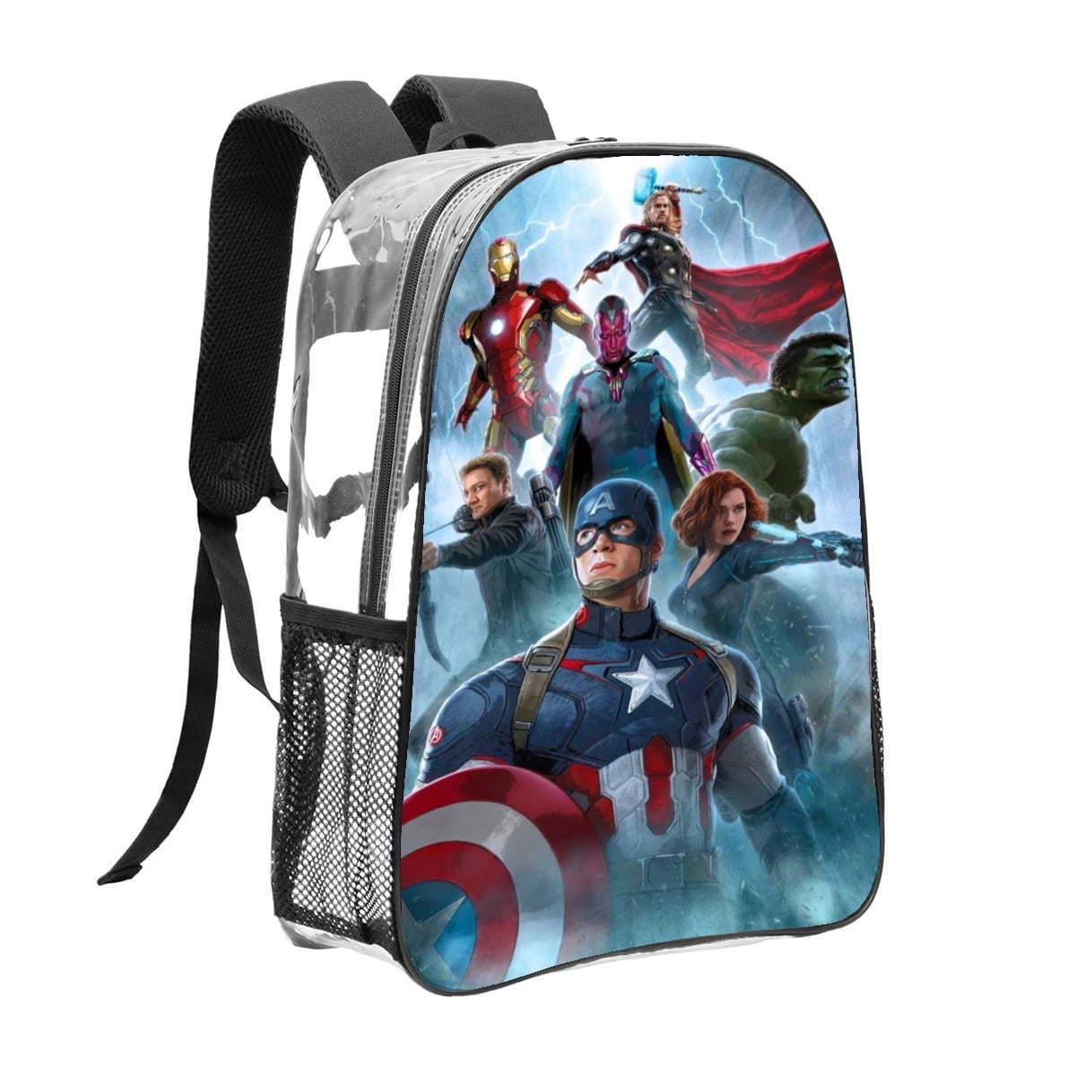 Avengers Pattern Transparent Backpack Lightweight And fashionable ...