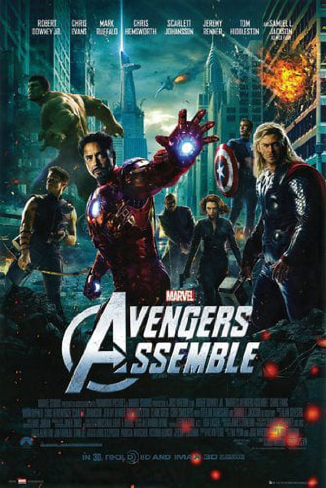 Avengers Poster Assemble New 24x36 - Walmart.com