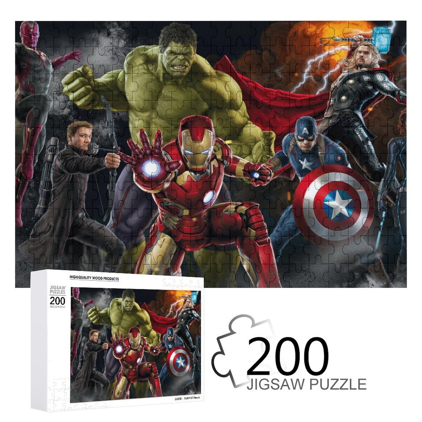 Avengers Puzzle For Boys Girls Puzzle Enthusiasts, 200 Piece Jigsaw ...