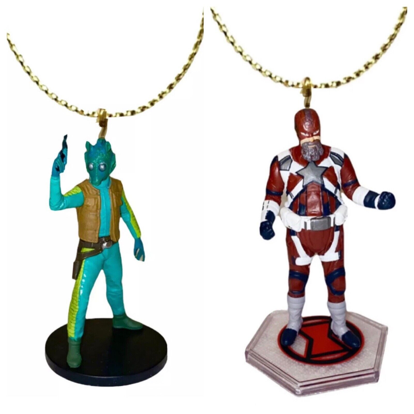 Avengers Red Guardian & Greedo Star Wars Ornament Figure Figurine Charm ...