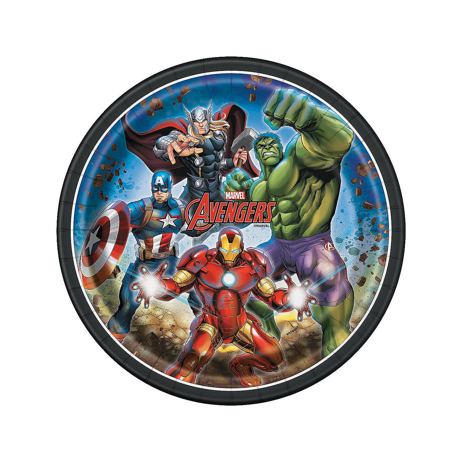 Avengers Round 9" Dinner Plates, 8Ct - Party Supplies - 8 Pieces ...