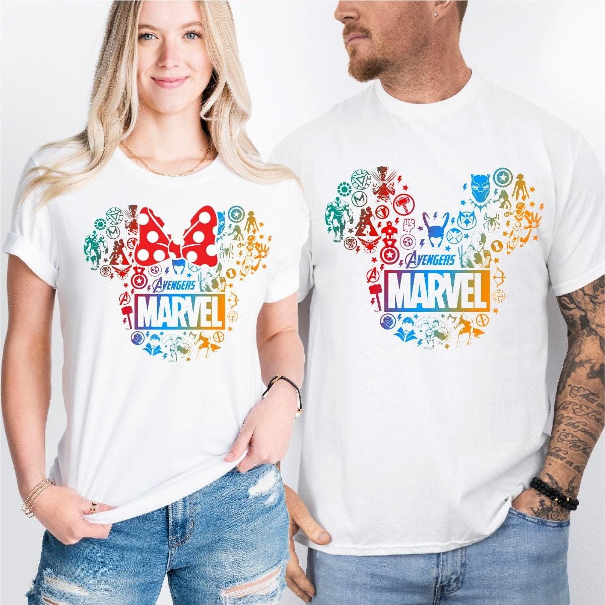 Avengers Shirt, Couple T-Shirt, Superhero Couple Trip T-Shirt Captain ...