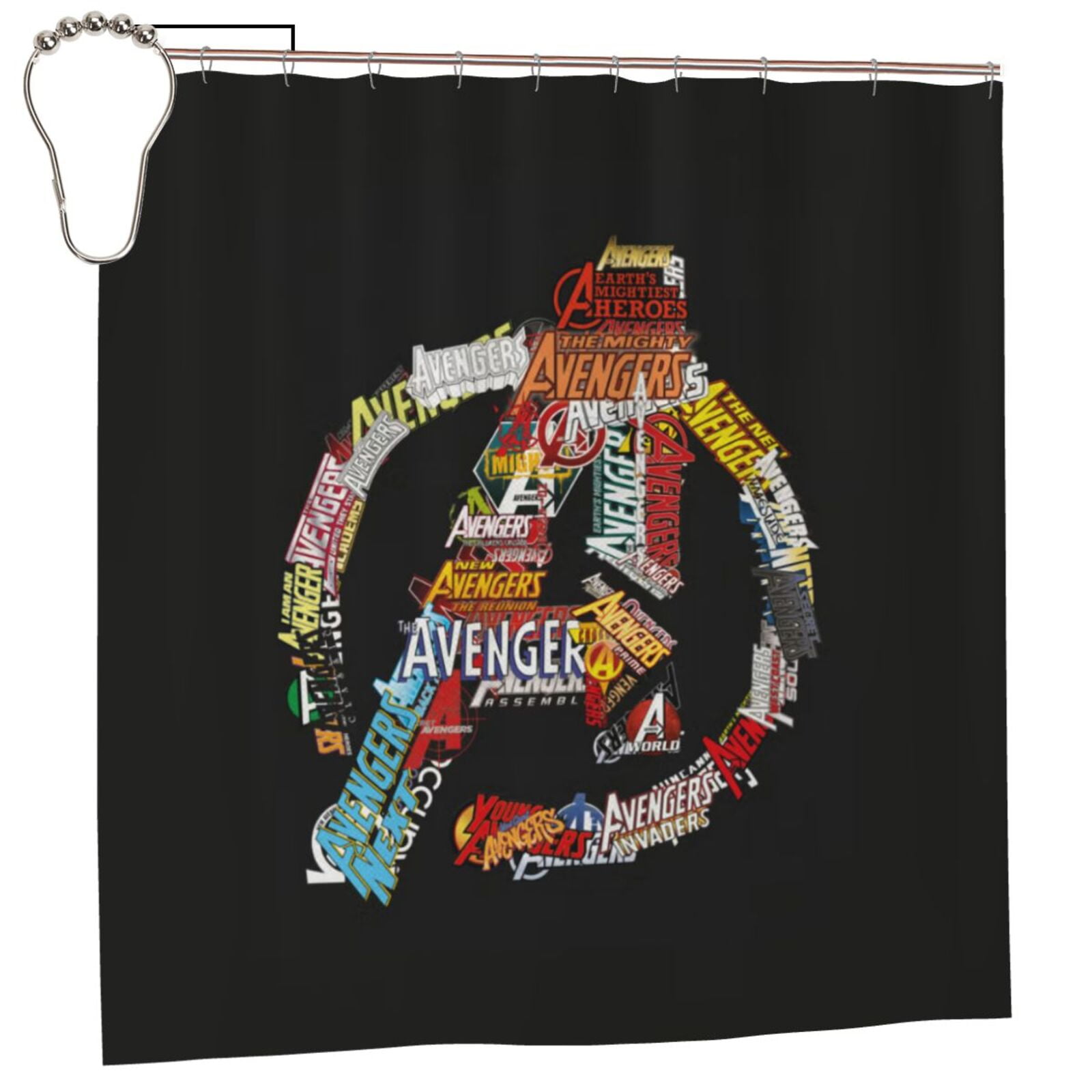 Avengers Shower Curtain, Funny Anime Shower Curtain Sets Waterproof ...