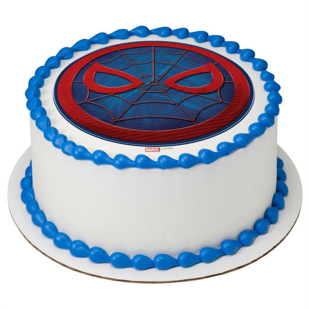 Avengers Spider-Man Icon Edible Cake Topper Image - 8" Round - Walmart.com