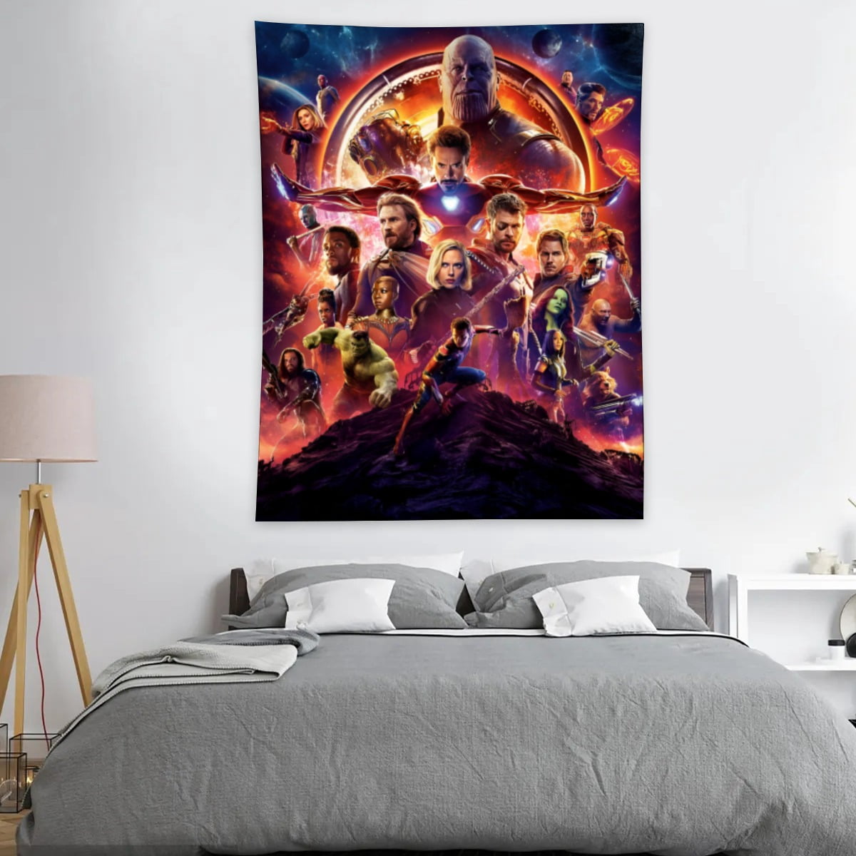 Avengers Tapestry Gift Wall Hanging Backdrop for Room Bedroom Girls Or ...