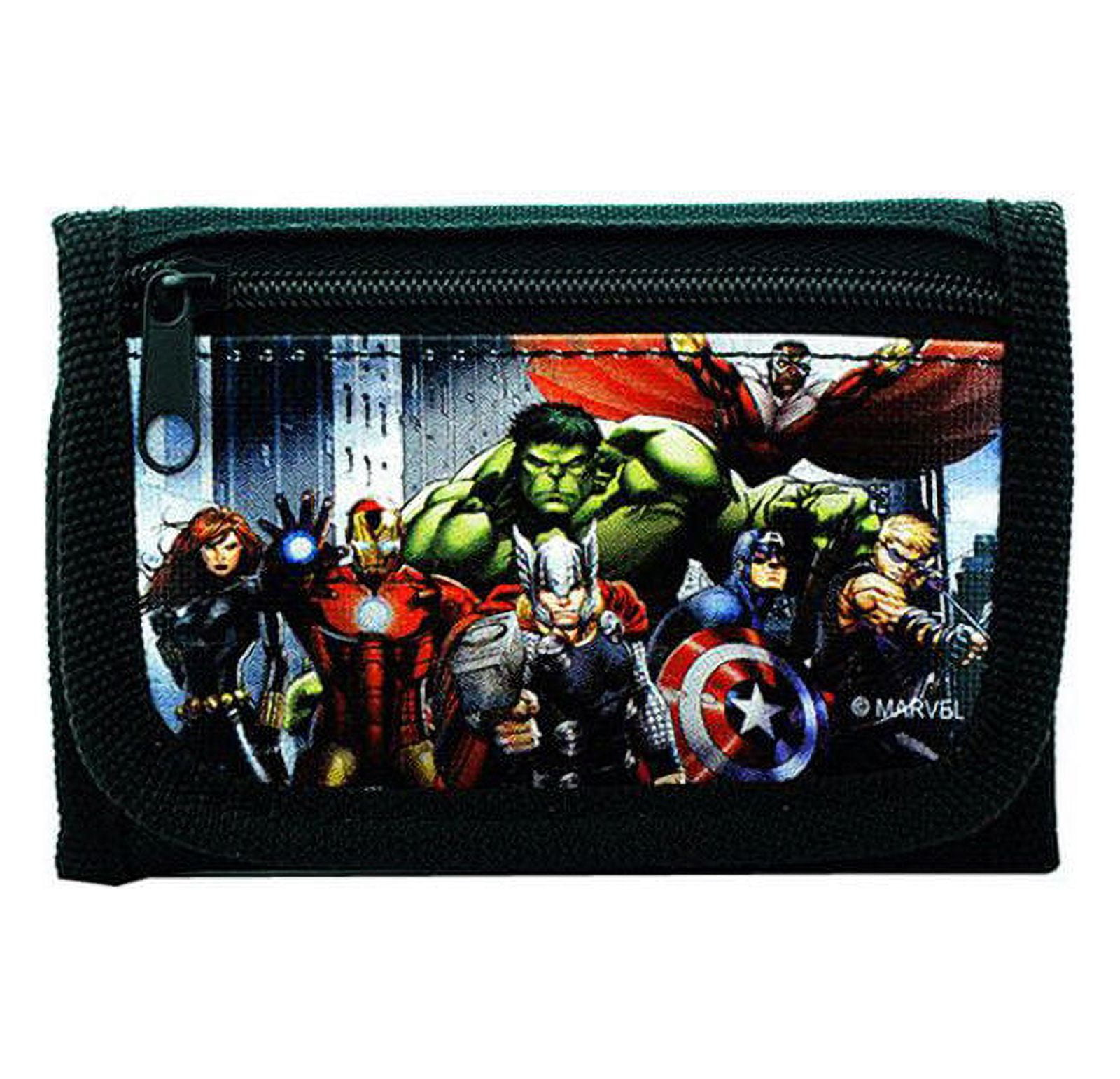 Avengers Wallet for Boys Superheroes Kids Wallets Trifold Coin Zip ...
