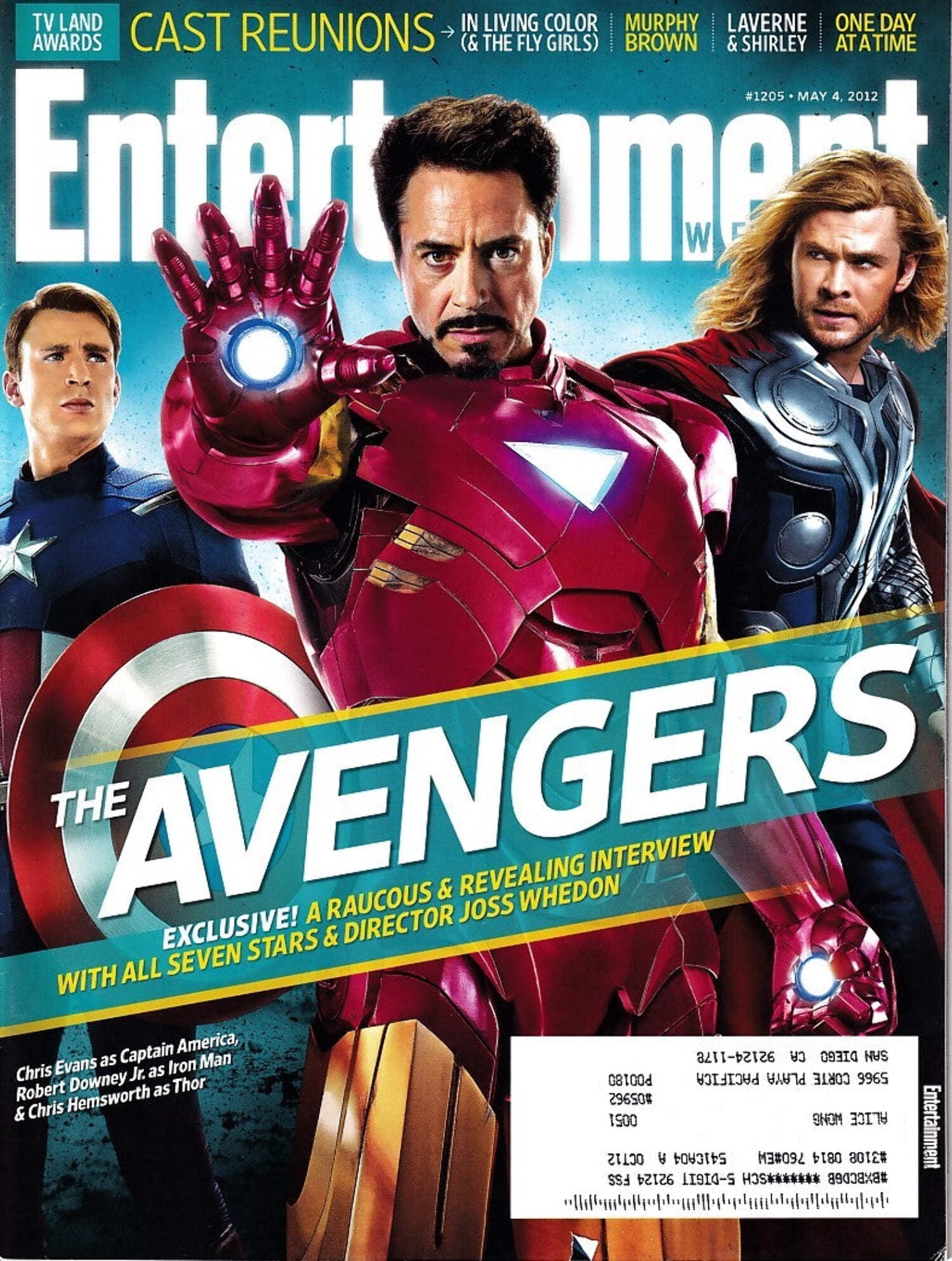 Avengers movie Captain America Iron Man Thor 2012 Entertainment Weekly ...