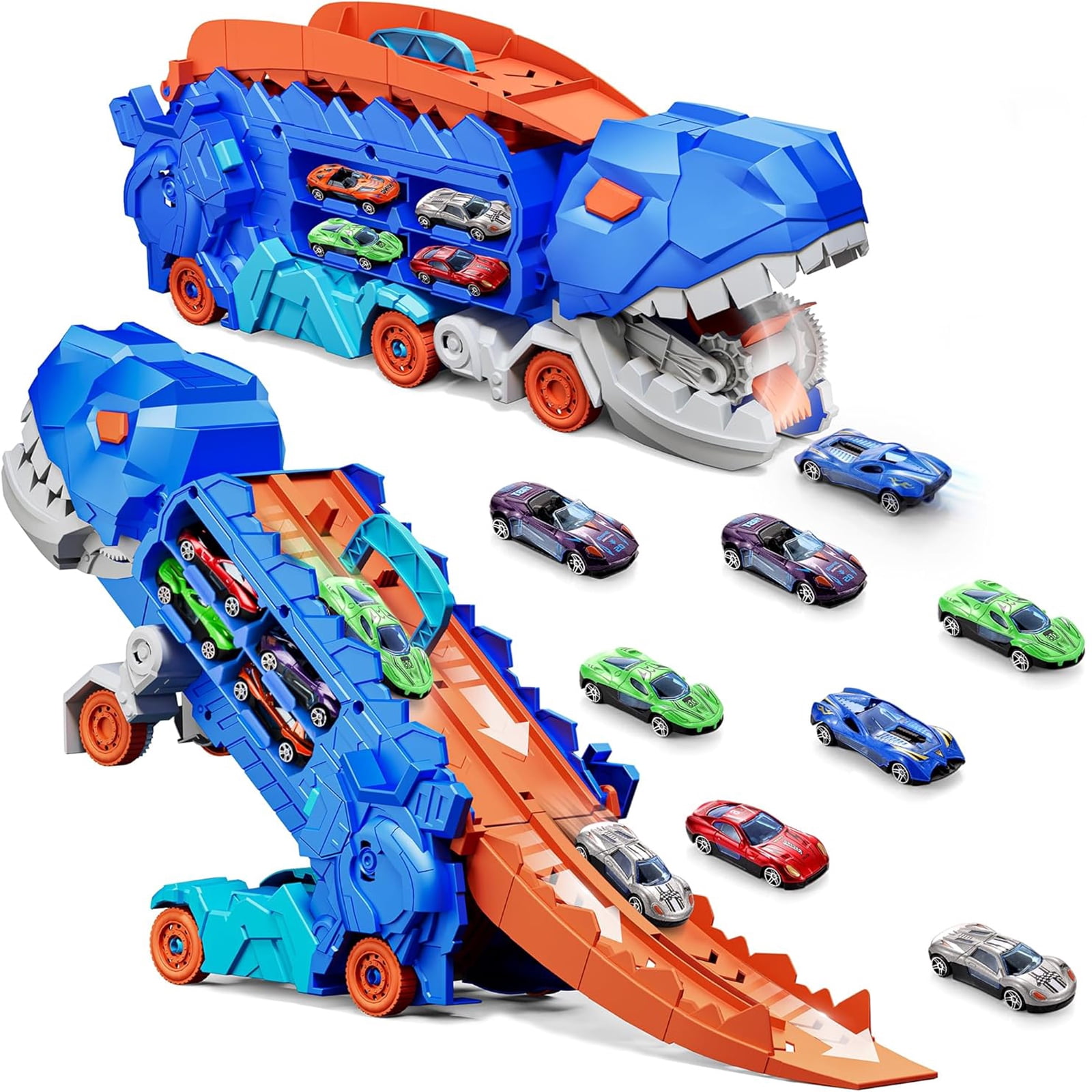 Avenidtich Dinosaur Truck Toys for Kids 3-7, Dinosaur Transporter Truck ...