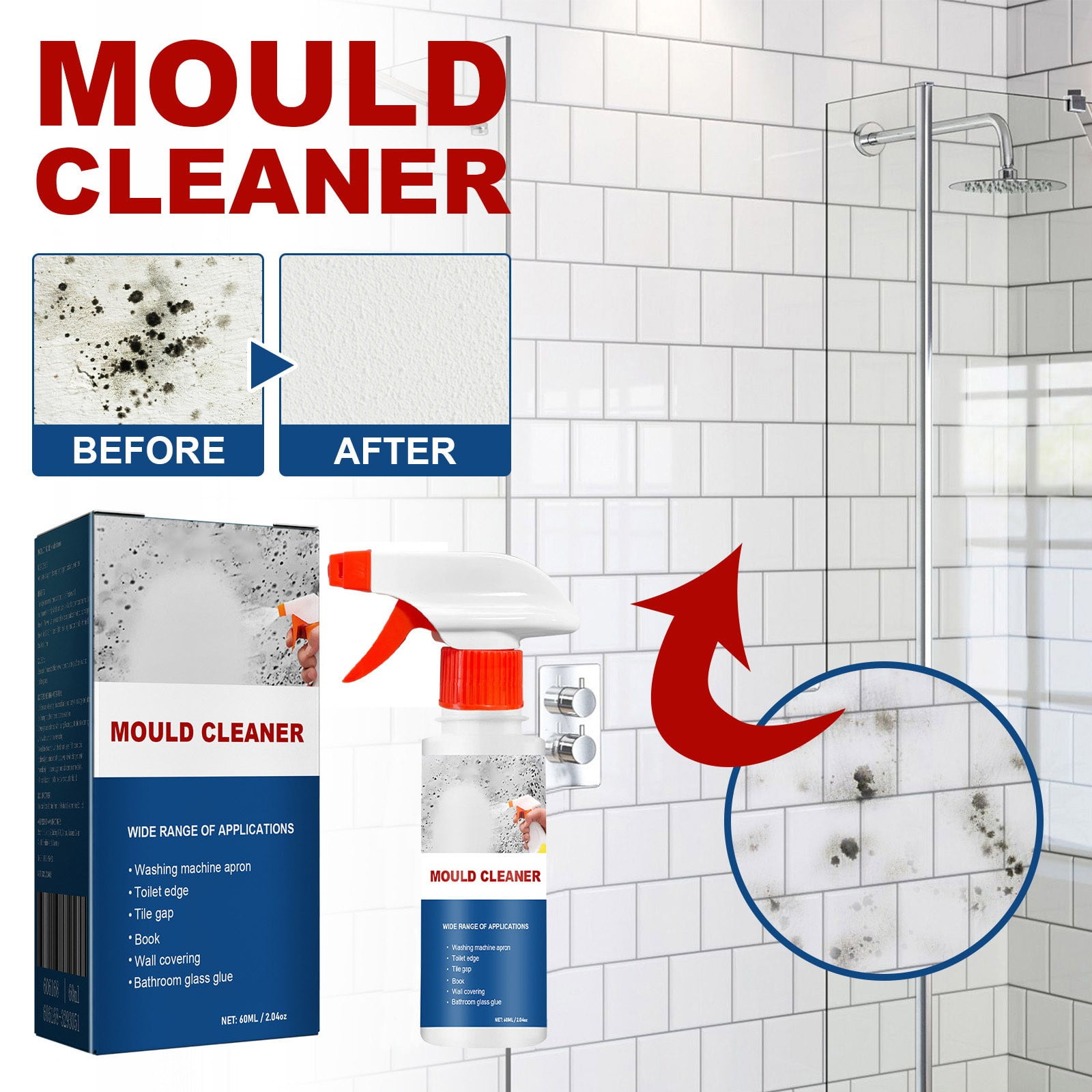 Avenidtich Mold Stain Remover, Instant Mold and Mildew Stain Remover ...