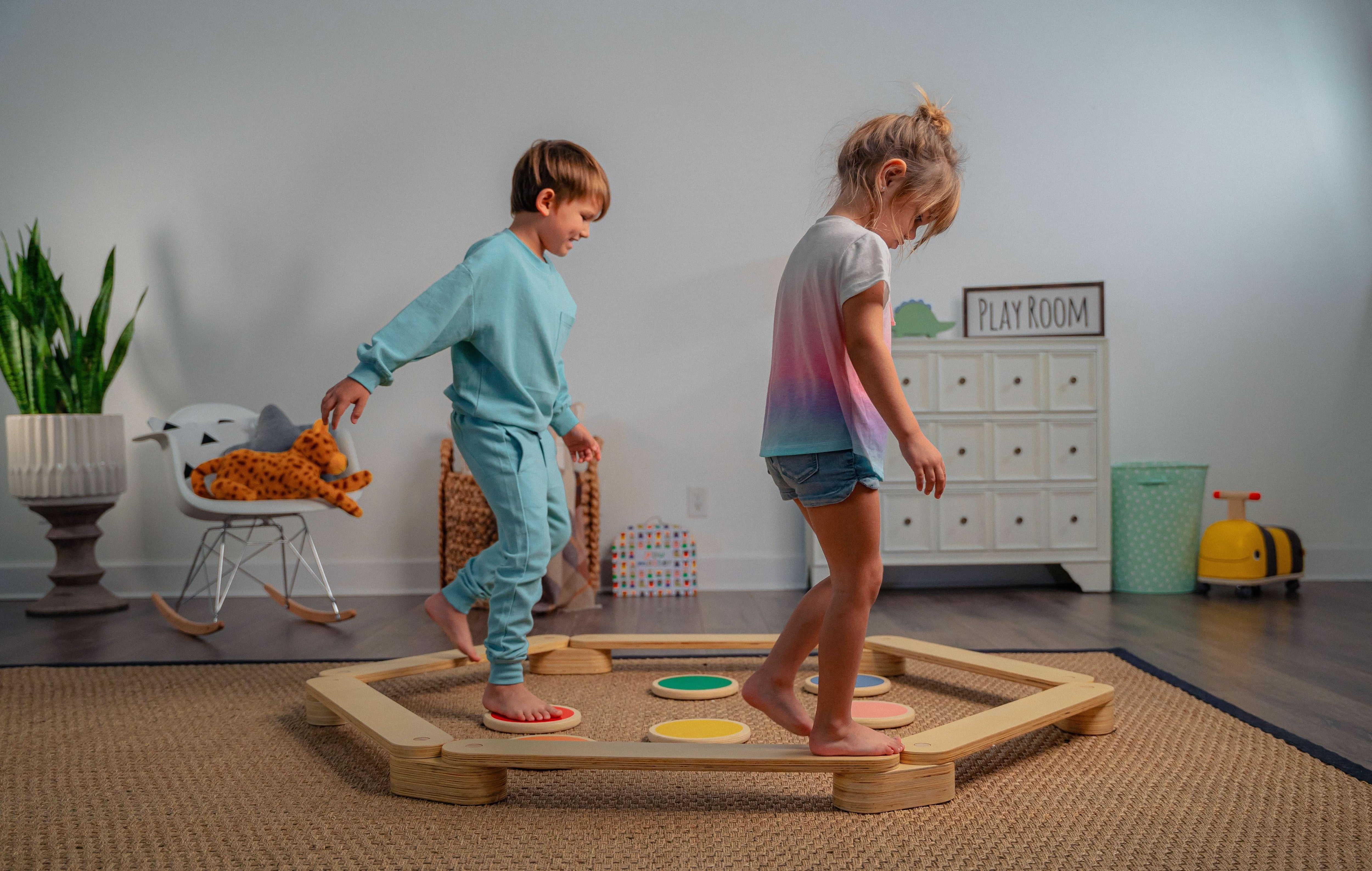 Avenlur Balance Beam Stepping Stones - Wood - Walmart.com